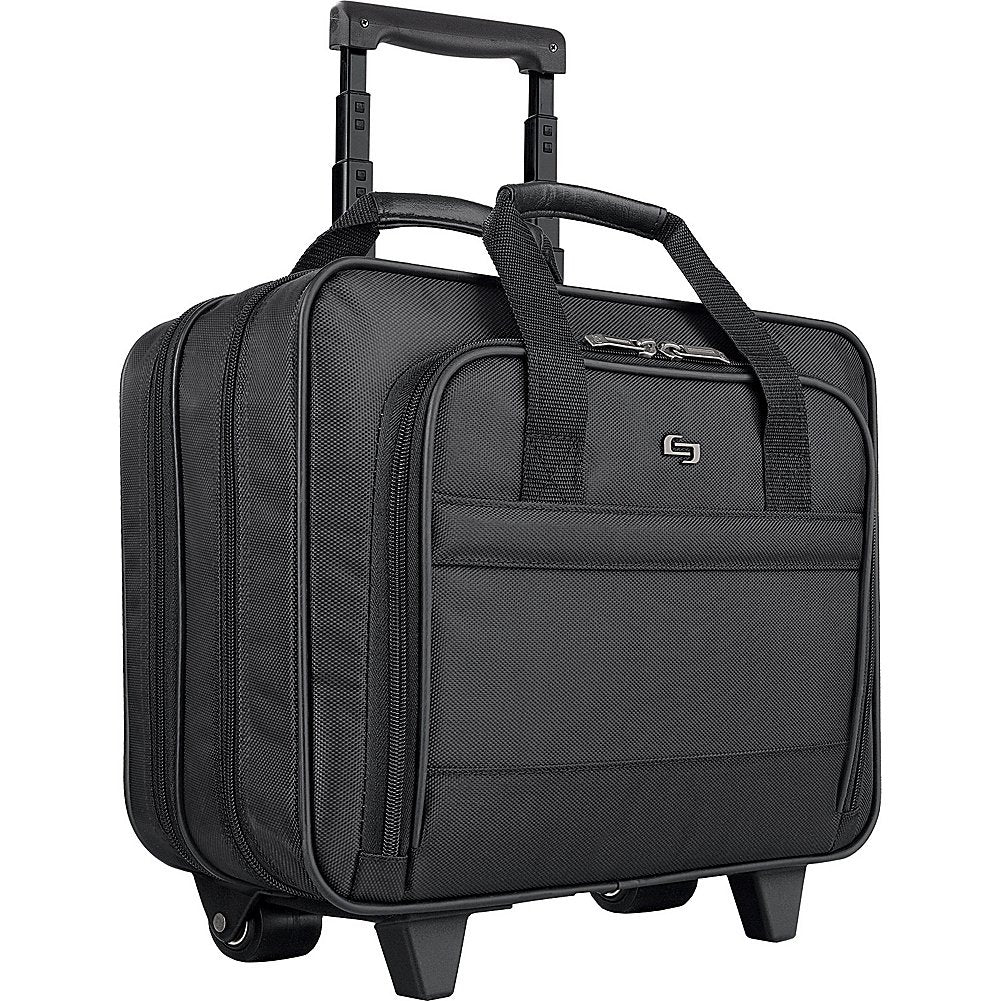 Solo Carnegie Rolling Laptop Bag, Black ( Black , One Size ) Black One ...
