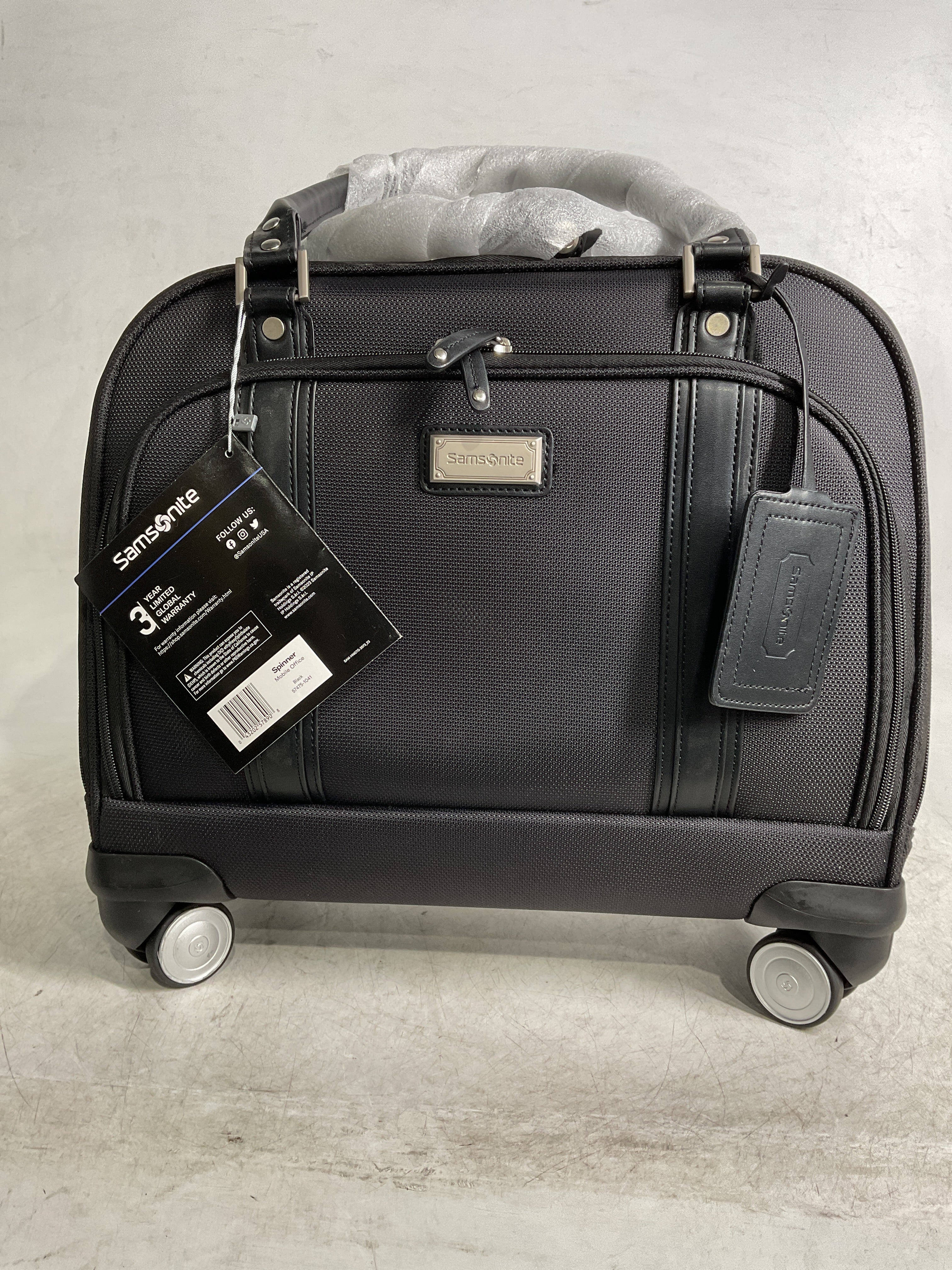 Samsonite Luggage Women's Spinner Mobile Office ( Black/Chrome , One S ...